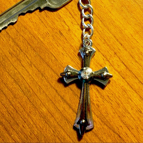 Accessories | Stainless Steel Cross Key Chain Bag Charm | Poshmark